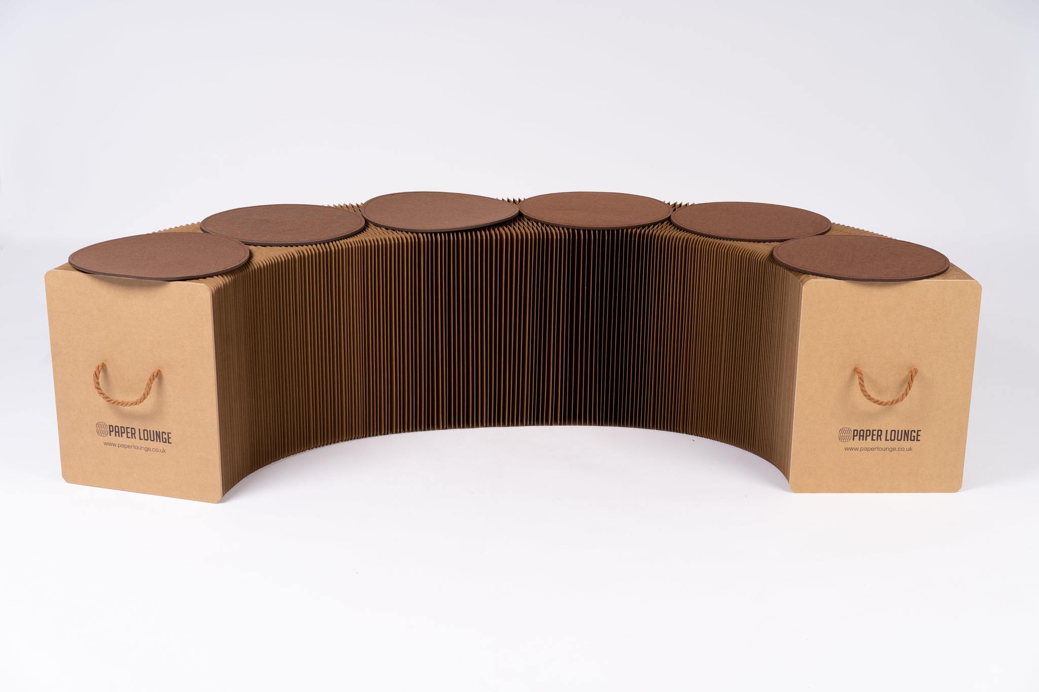 Foldable Paper Bench - Brown - Paper Lounge