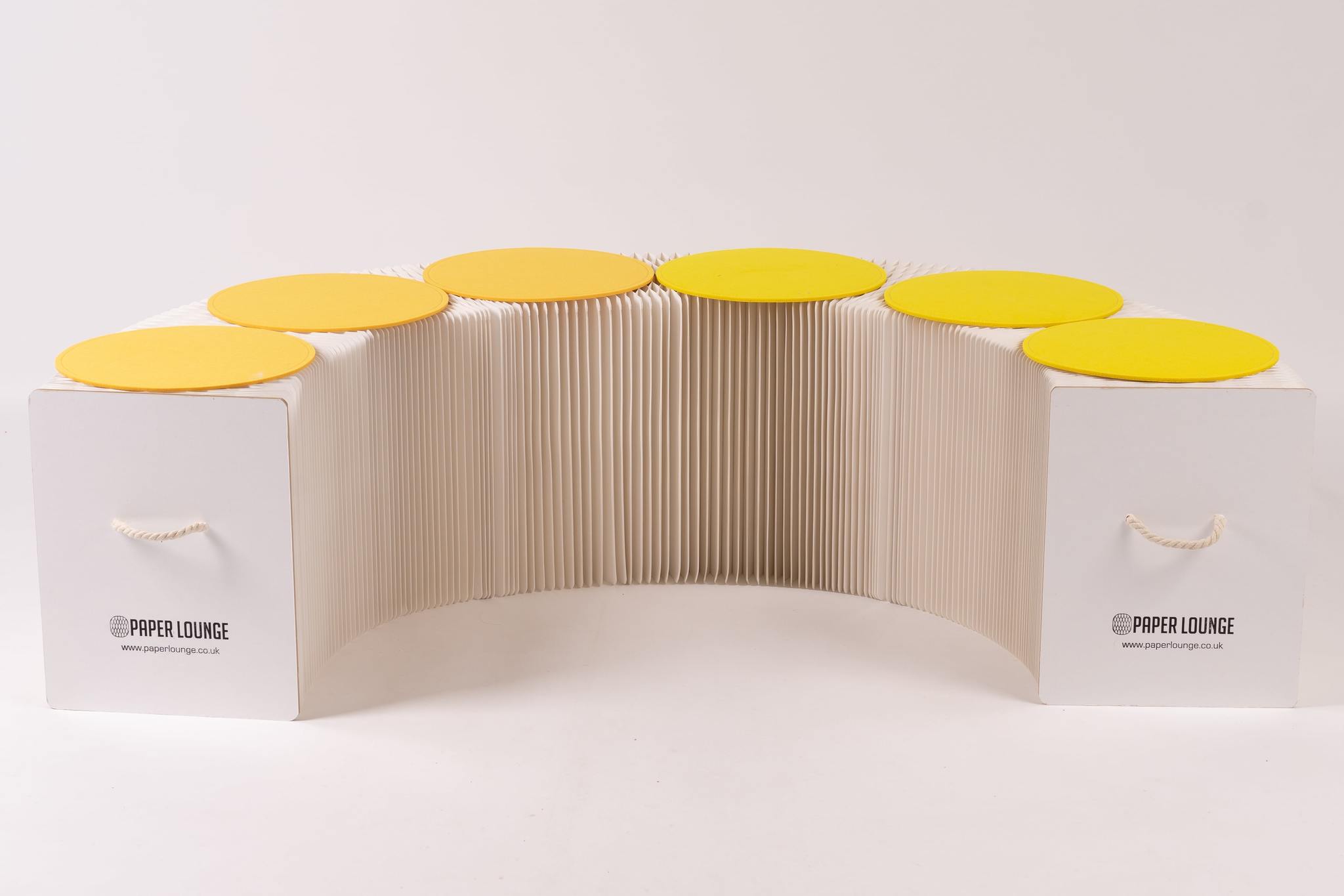 White Foldable Paper Bench UK | Paper Lounge