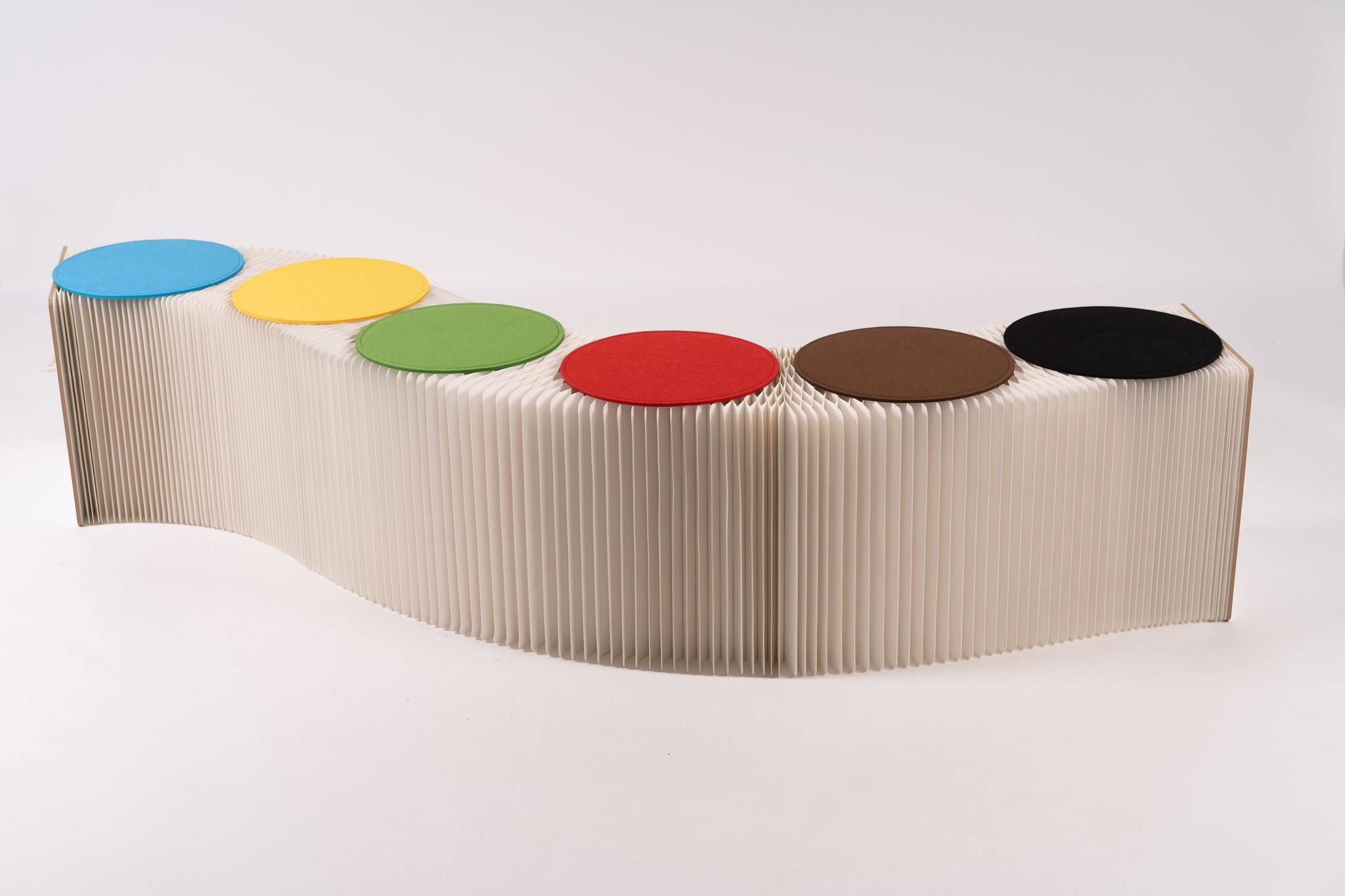 White Foldable Paper Bench UK | Paper Lounge